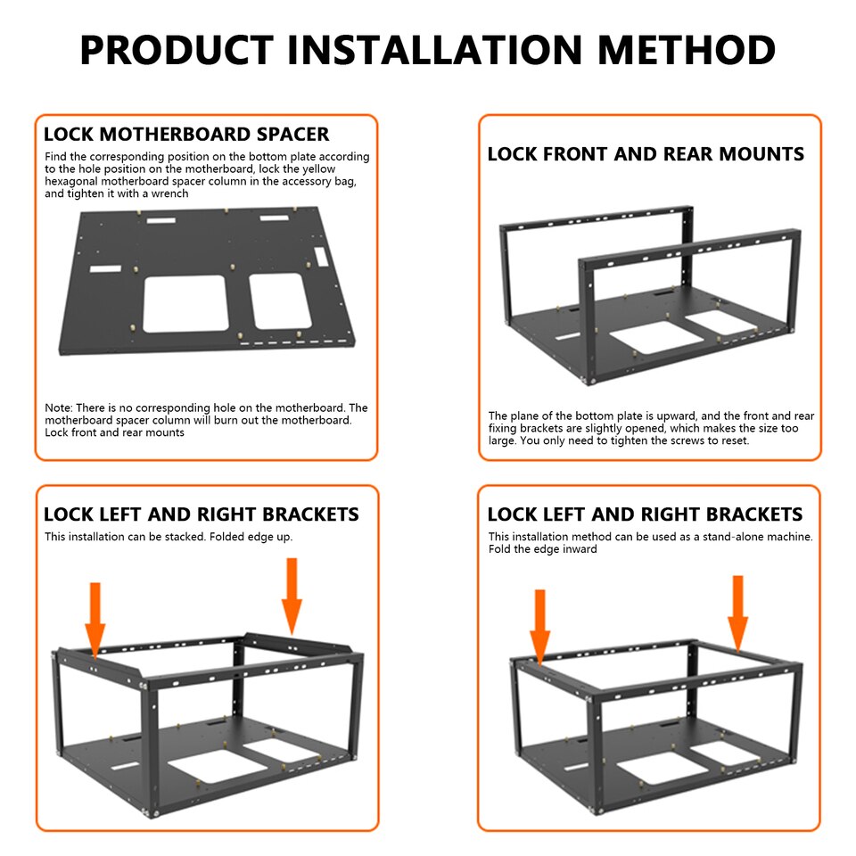 DIY Computer Motherboard Case Rack Aluminum Frame Chassis Cooling Rack ... DIY Computer Motherboard Case Rack Aluminum Frame Chassis Cooling Rack ...